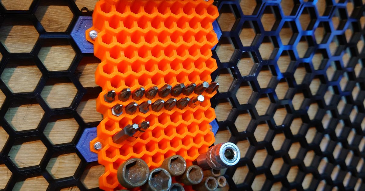 Hex Bit Holder (Honeycomb storage wall Compatible) by Ripe3D | Download ...