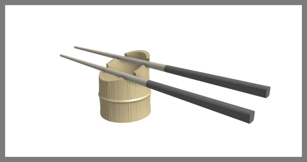 Bamboo style chopstick holder by PinkPenguin (Pingy) | Download free ...