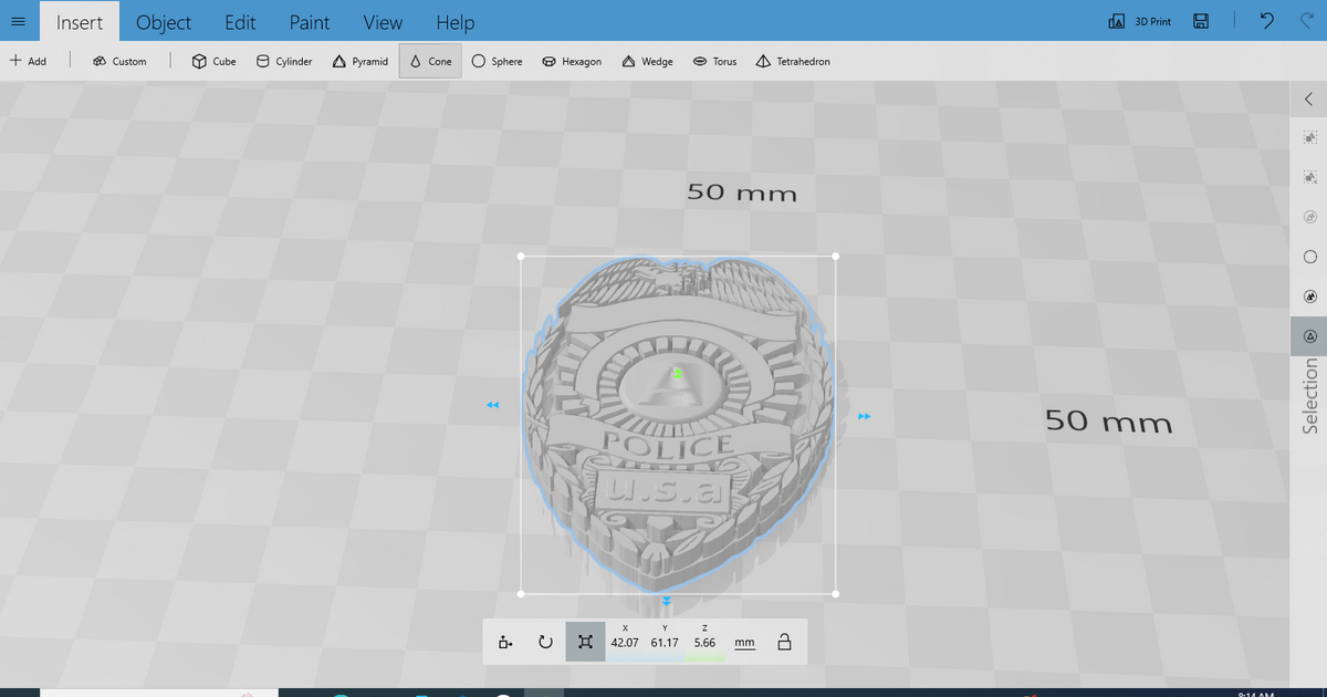police badge by Gabriels 3D models | Download free STL model ...