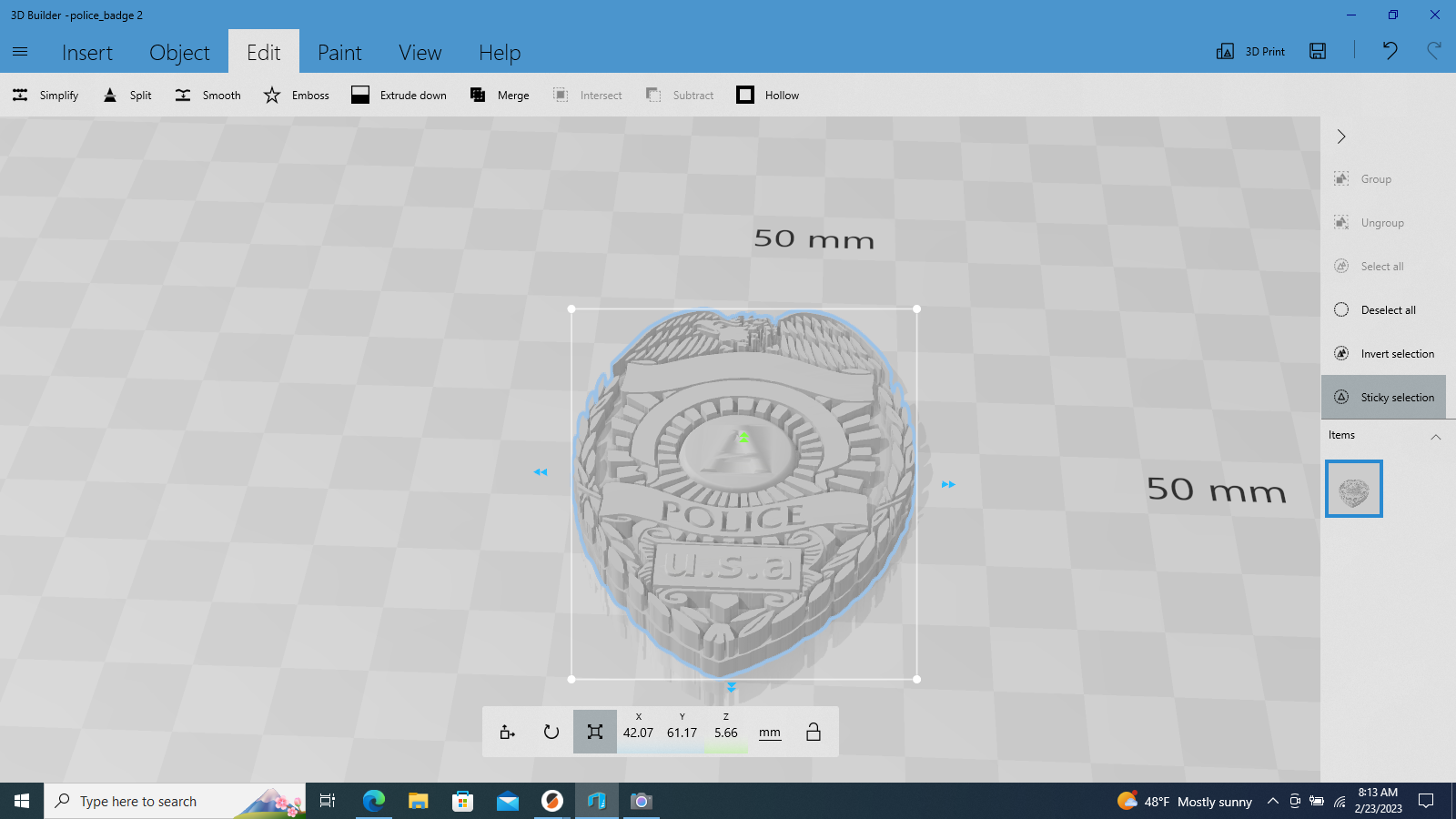 police badge by Gabriels 3D models | Download free STL model ...