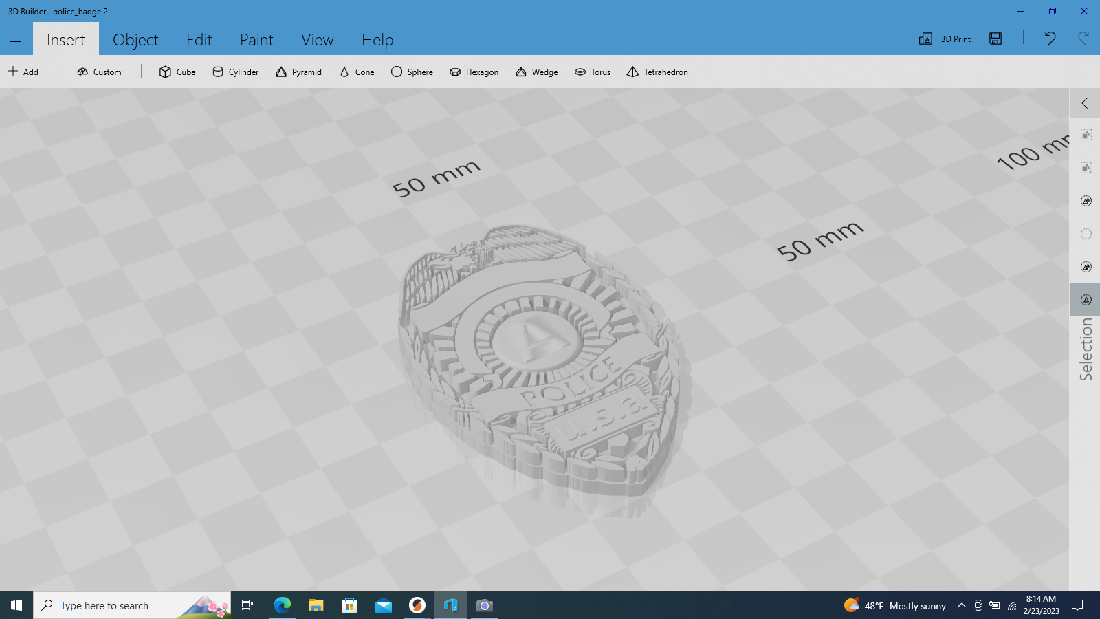 police badge by Gabriels 3D models | Download free STL model ...