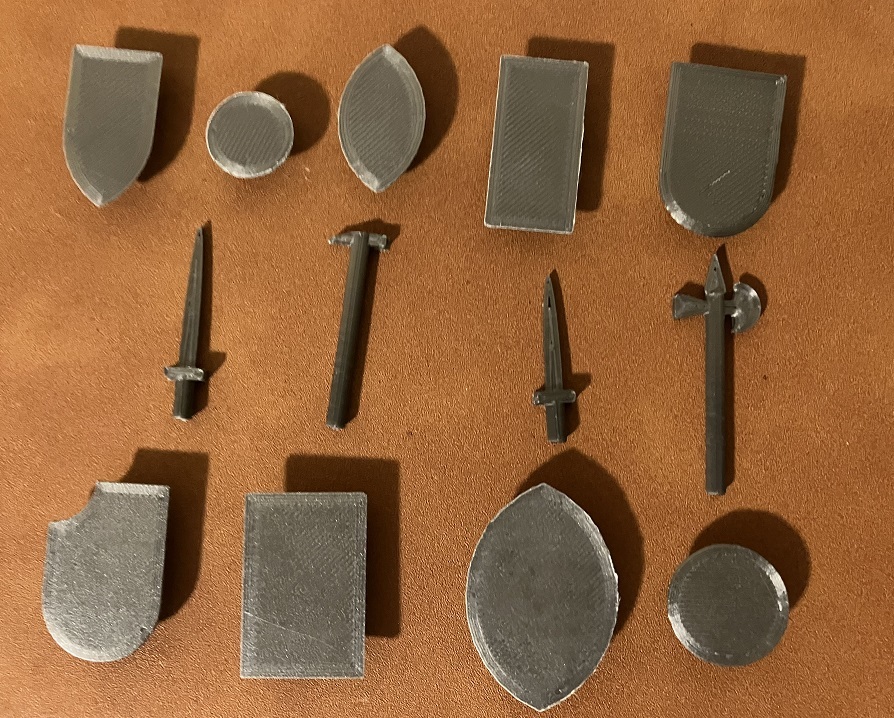Minfigure-Scale Medieval Weapons and Shields by PetSven | Download free ...
