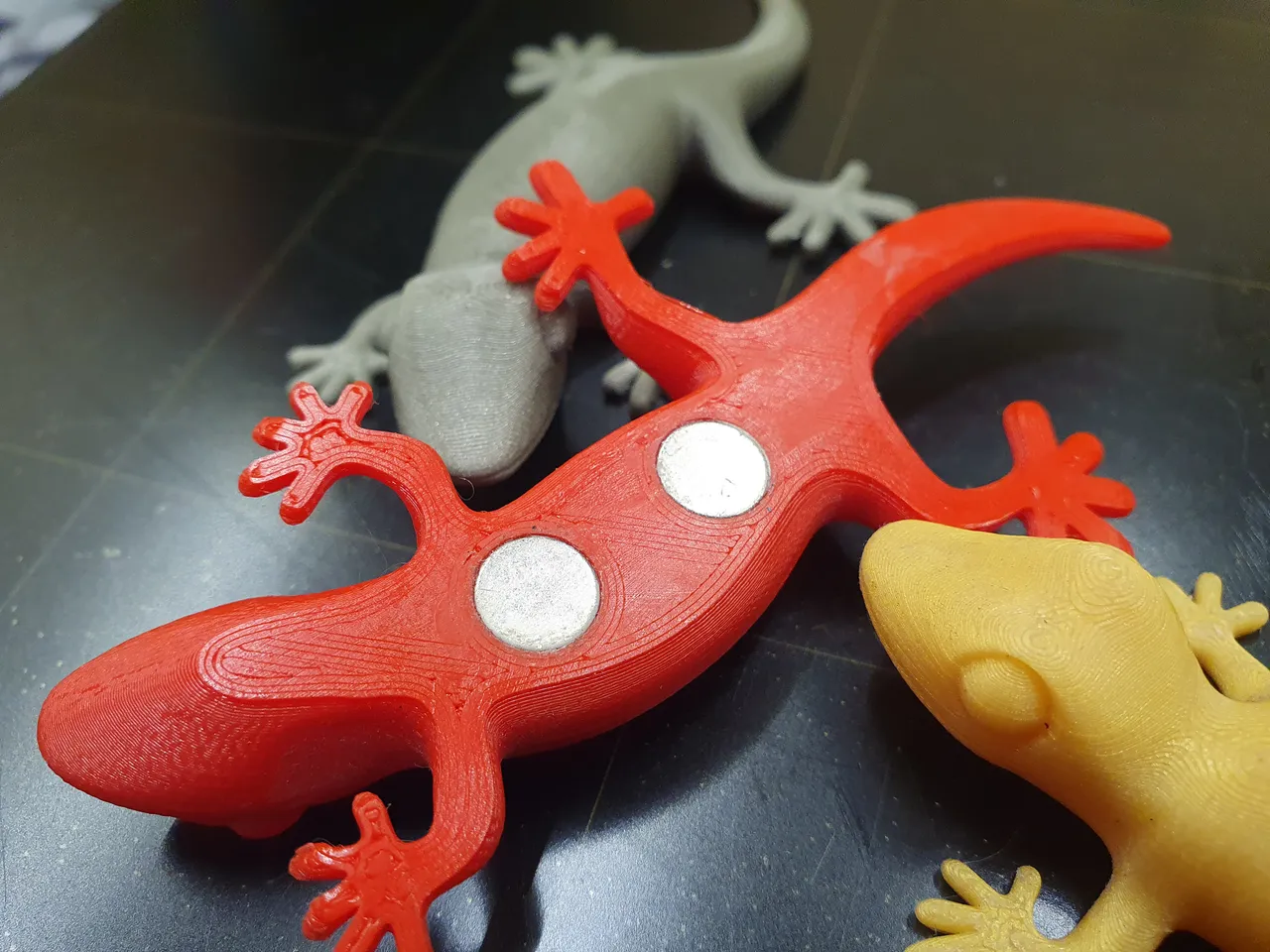 Gecko fridge magnet 8x3mm by RoboMagus | Download free STL model ...