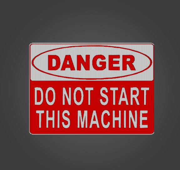 Machine offline - warning sign by Luther | Download free STL model ...