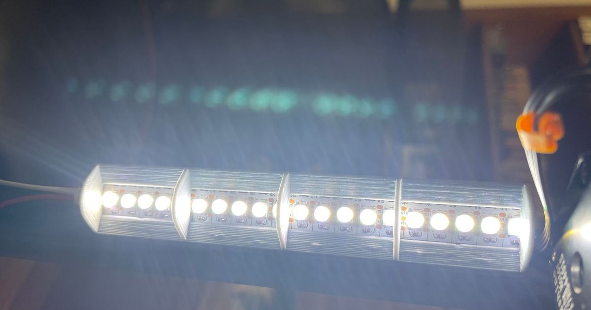 144 led strip holder with dividers / baffle RGB RGBW by Nadir @ CN3D ...
