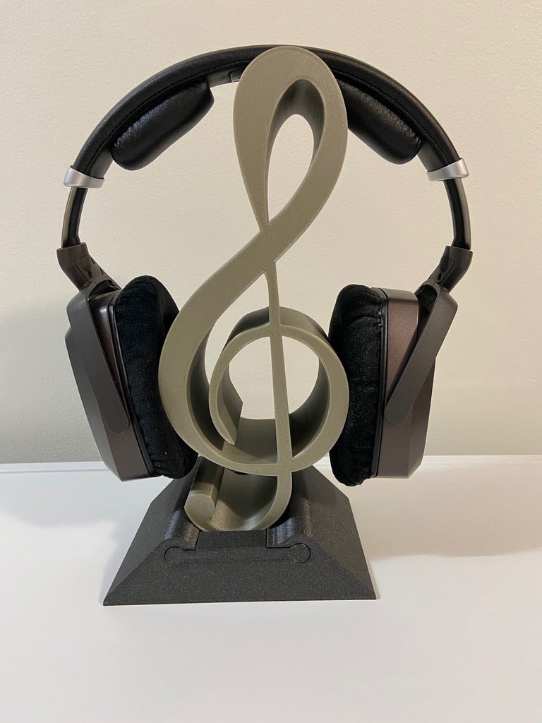 Headphone Stand Treble Clef por muddymaker | Descargar modelo STL ...