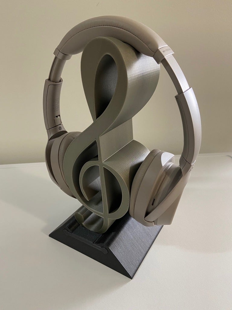 Headphone Stand Treble Clef por muddymaker | Descargar modelo STL ...
