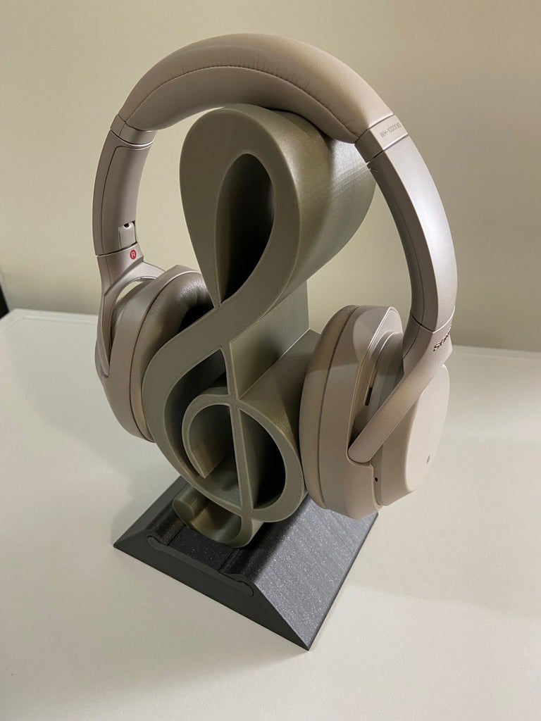 Headphone Stand Treble Clef por muddymaker | Descargar modelo STL ...