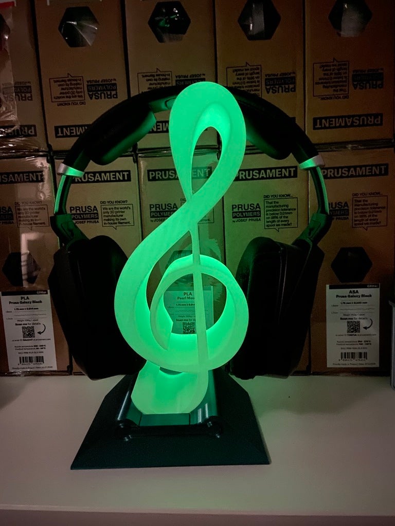 Headphone Stand Treble Clef por muddymaker | Descargar modelo STL ...
