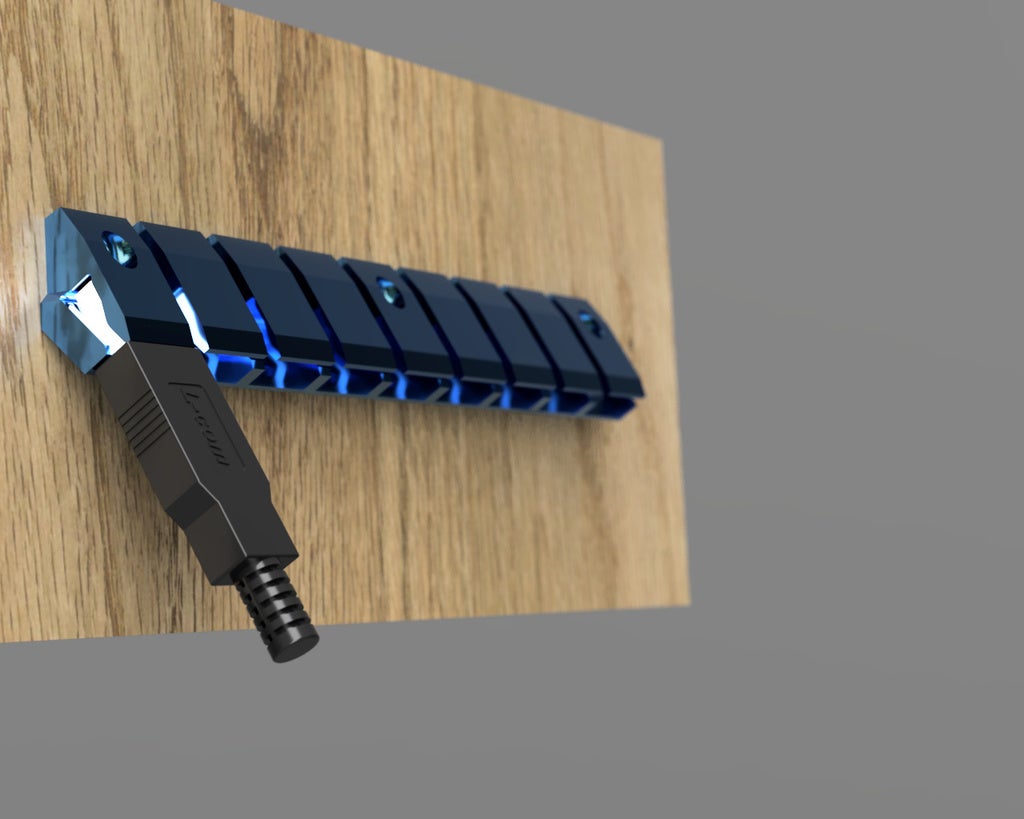 3Dprinted USB Cables Hanger by Kamil Kaleta | Download free STL model ...