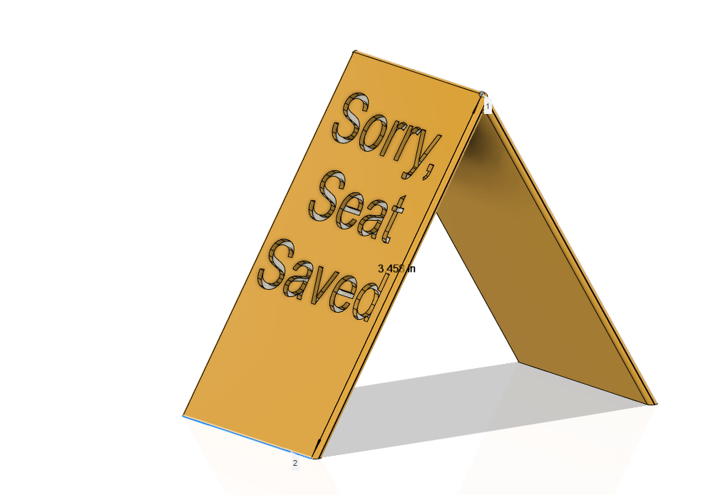 Seat saved sign by C.Wyatt | Wyatt Industries | Download free STL model ...