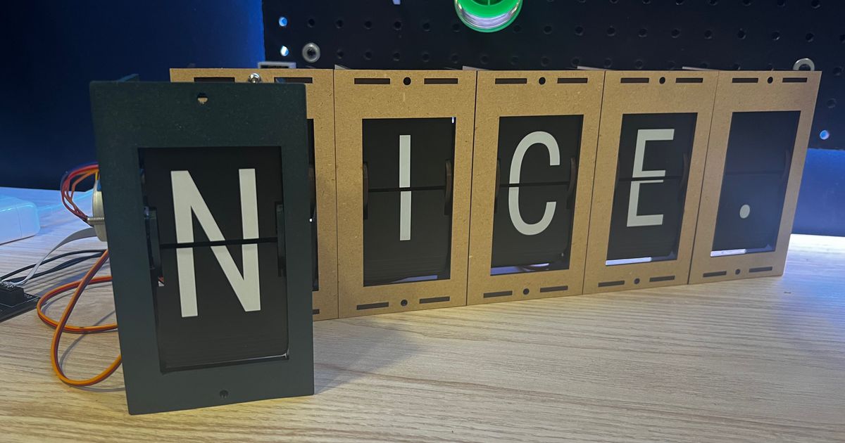 Split-Flap display module case by len0rd | Download free STL model ...