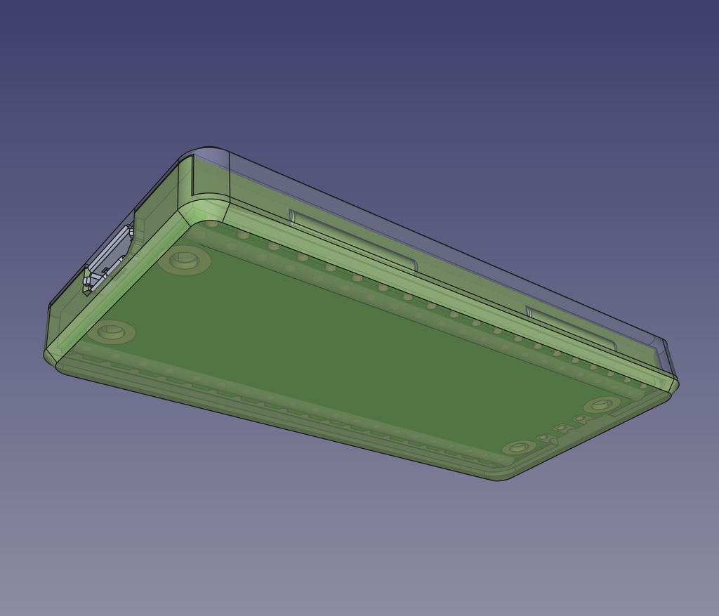 Raspberry Pi Pico Snap Together Case With Slot For 6 Wire Ribbon Cable