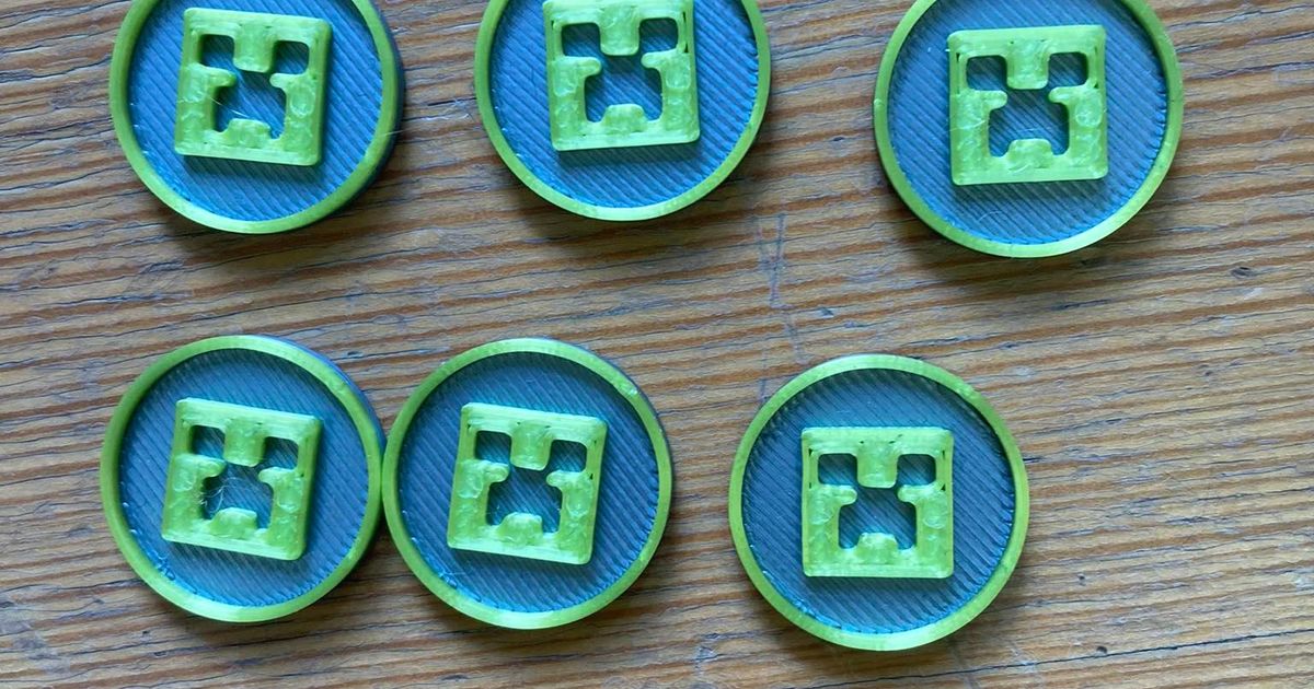 Creeper coin by rstastny | Download free STL model | Printables.com