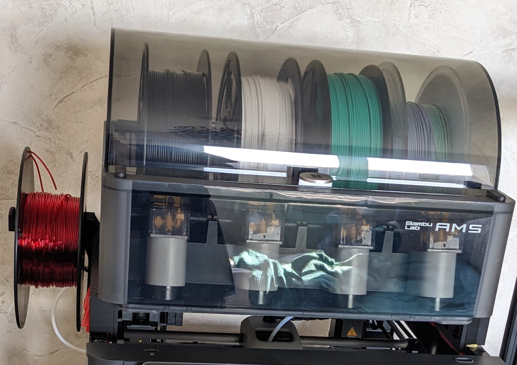 BambuLab P1P side spool holder (AMS compatible) by Satsuki_Yatoshi ...
