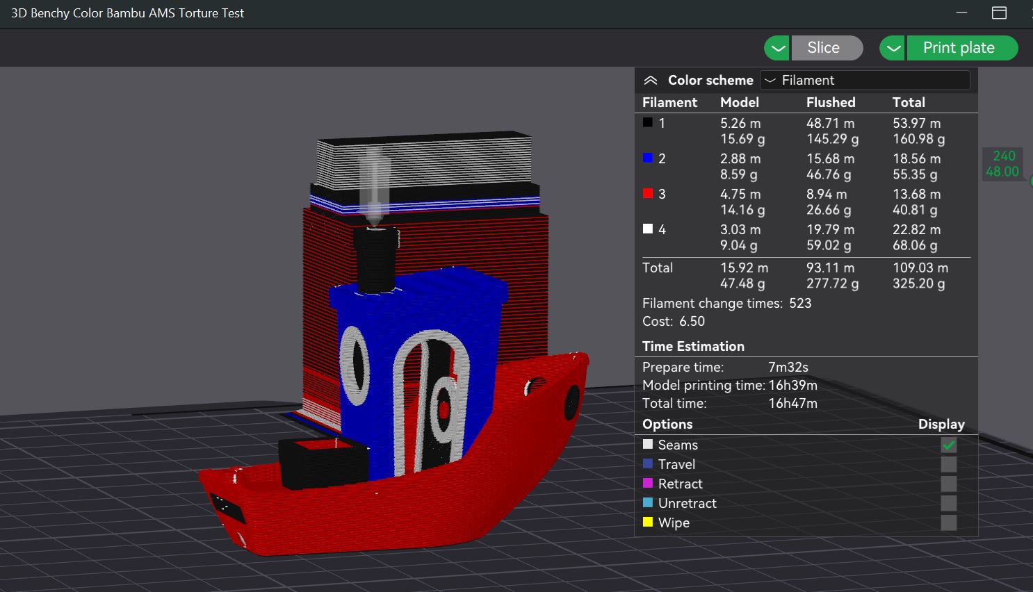 3D Benchy Bambulab AMS Colors Torture Test da Renba | Scarica il ...