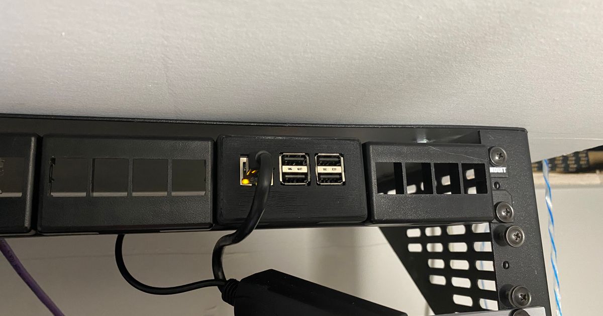 Panduit NK4MF Raspberry Pi faceplate by ari.mandjelikian | Download ...