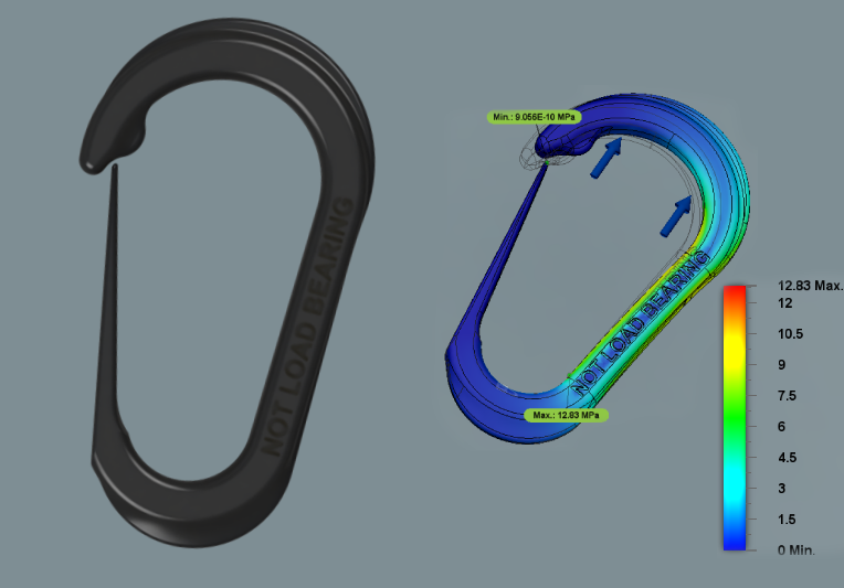 Simple Polymer Carabiner/Clip by FabianVeile | Download free STL model ...