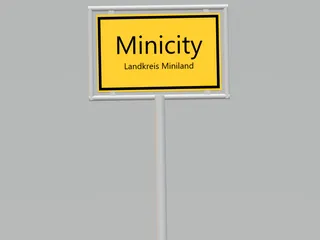 Ortschild/place name sign by Howcan | Download free STL model ...