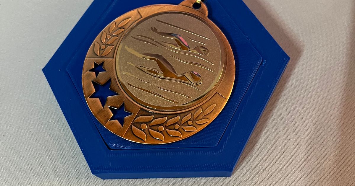 Hexagon medal display by sxlx0 | Download free STL model | Printables.com