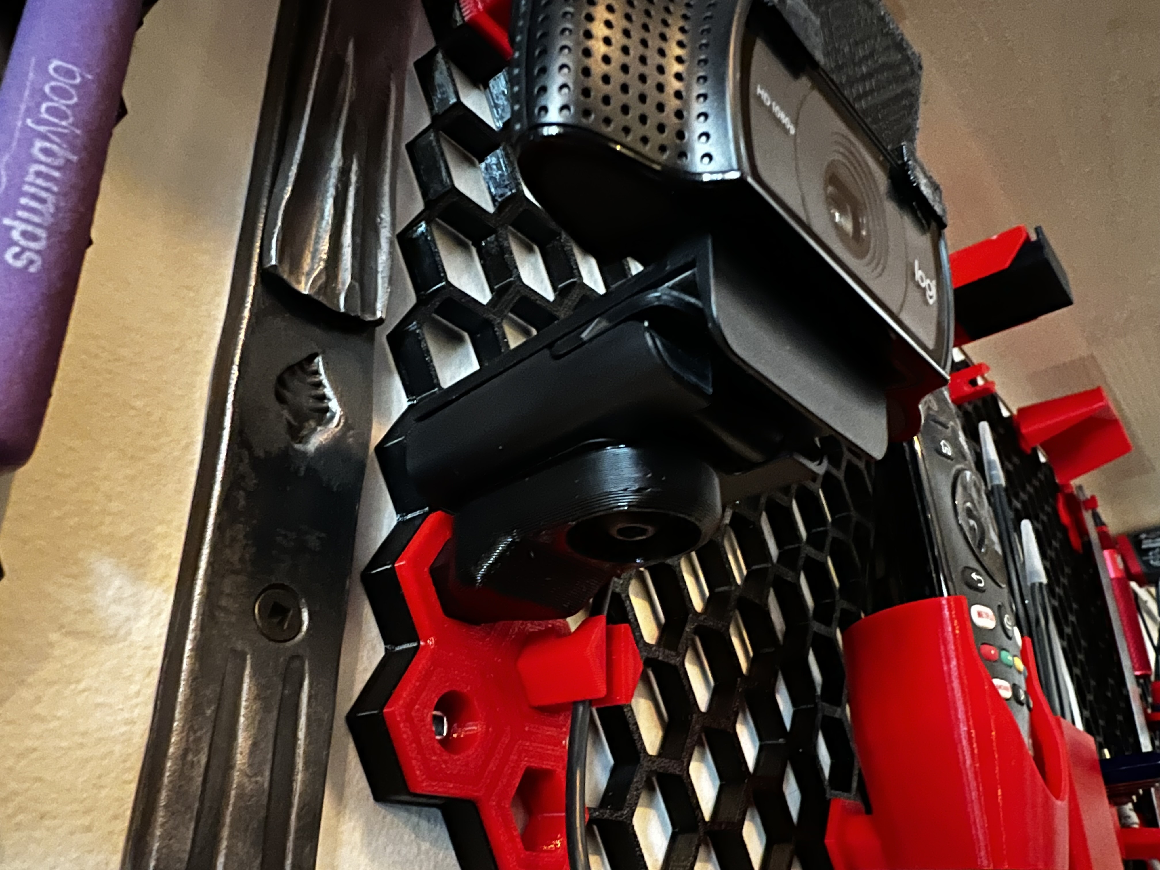 Logitech C920 mount for the Honeycomb Storage Wall by ArmyOfEvilRobots ...