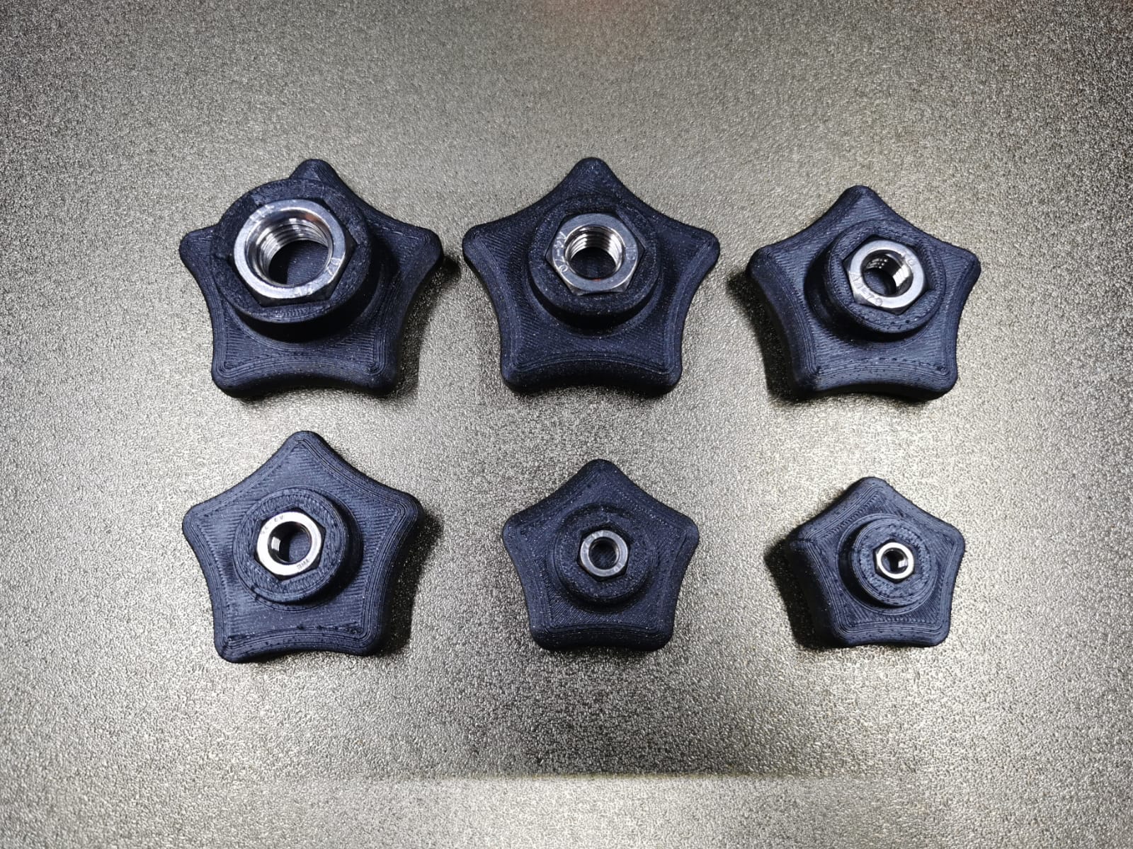 Star grips M5-> M16 nuts / Sterngriff von M5 -> M16 Mutter by Salut ...