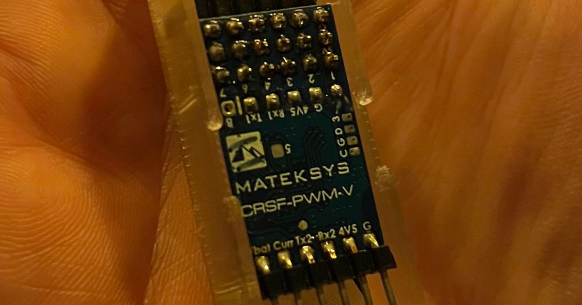 Mateksys elrs-r24-v and crsf-pwm-v receiver case by Feday | Download free STL model | Printables.com