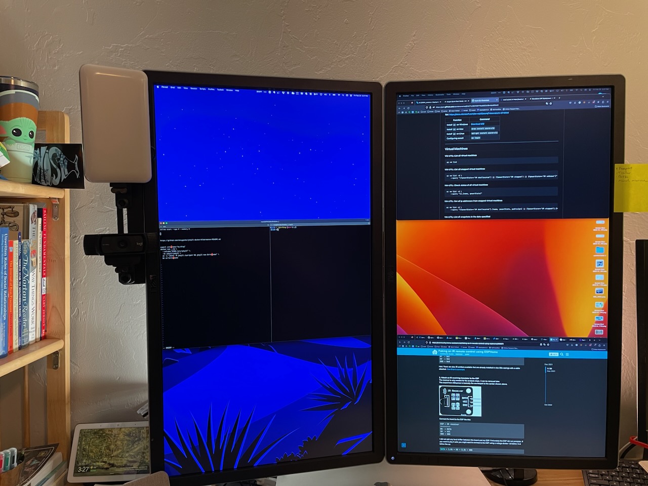camera and light mount for dell monitors in portrait orientation by ...