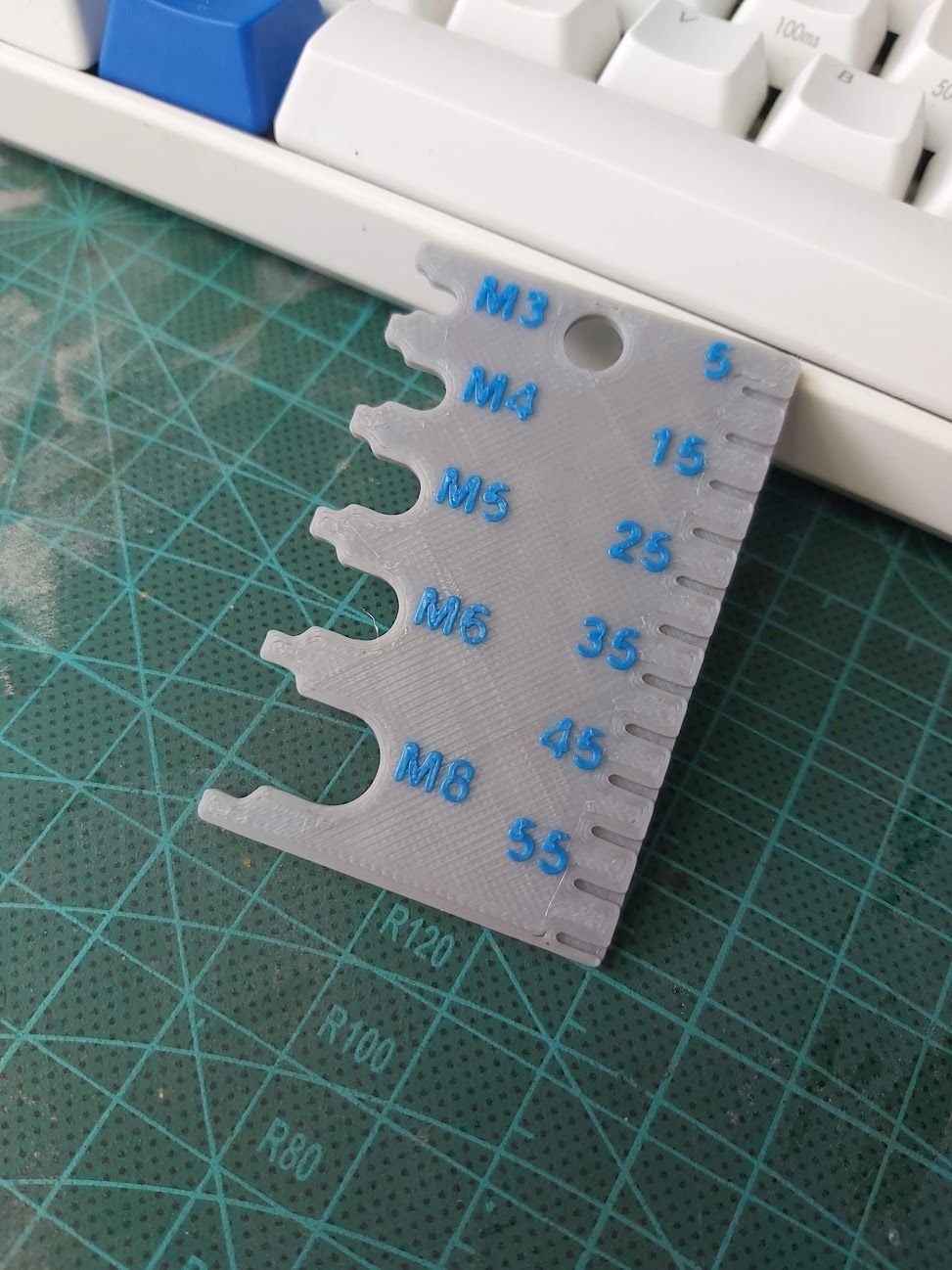 Screw And Nut Measurement Gauge Card Metric By Breakfastdeluxe