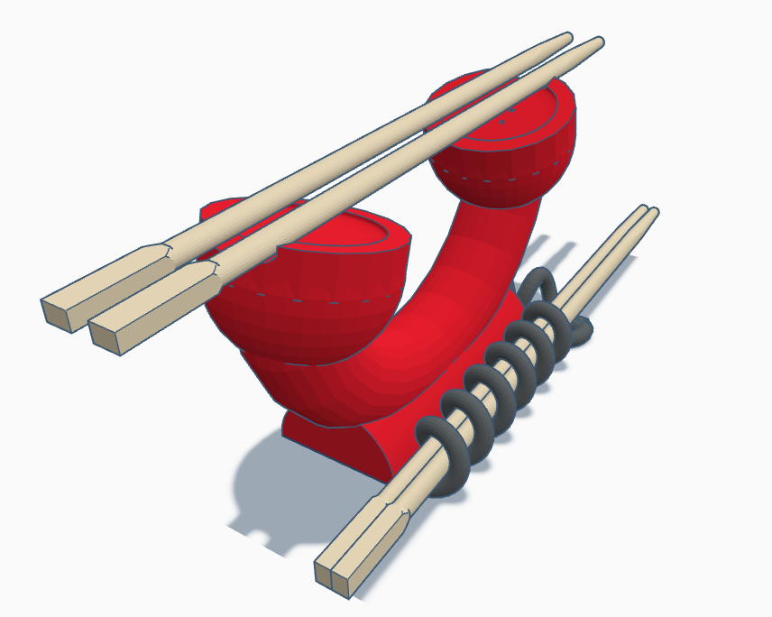 Retro phone chopstick holder by Kyle Gray | Download free STL model ...