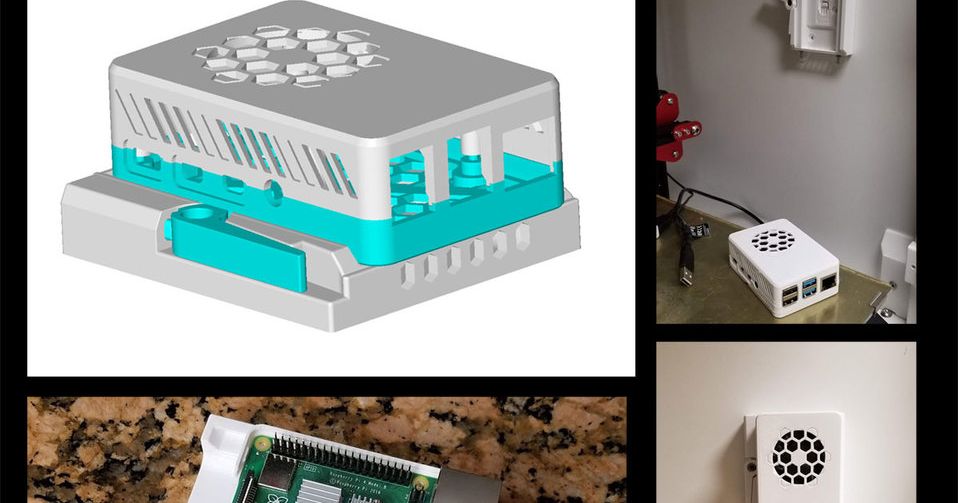 Raspberry Pi 4 Quick Release Latching Mount 2020 T Slot Version For Malolos Pi4 Snap Fit Case