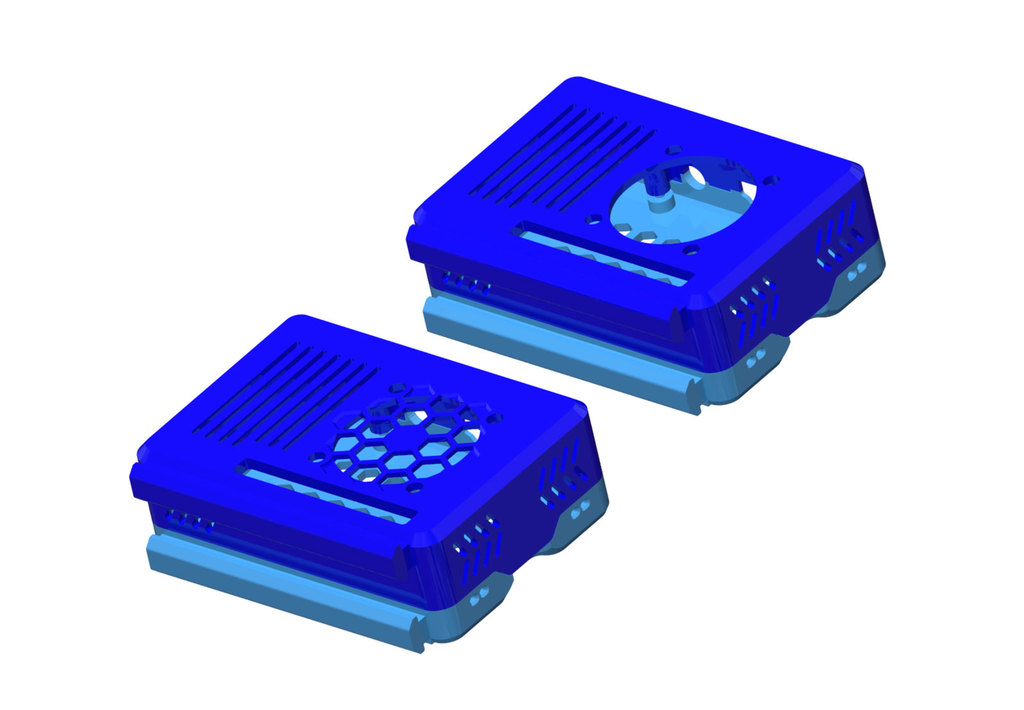 4040 Rail mount Raspberry Pi Model 3 B+ Case (35mm fan remix of Malolo ...