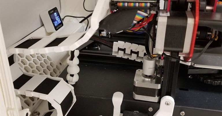 CR-10S Pro v1 cable chain with 90 degree brackets - REMIX with STEP ...