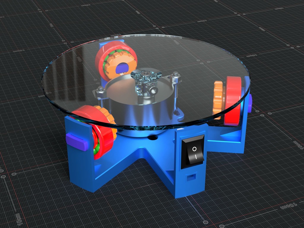 360 rotating display stand plate by dantech | Download free STL model ...