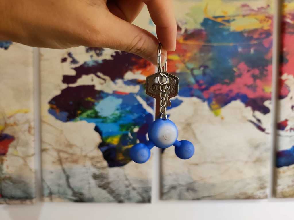 H2O Molecule - Keychain by Shout | Download free STL model | Printables.com