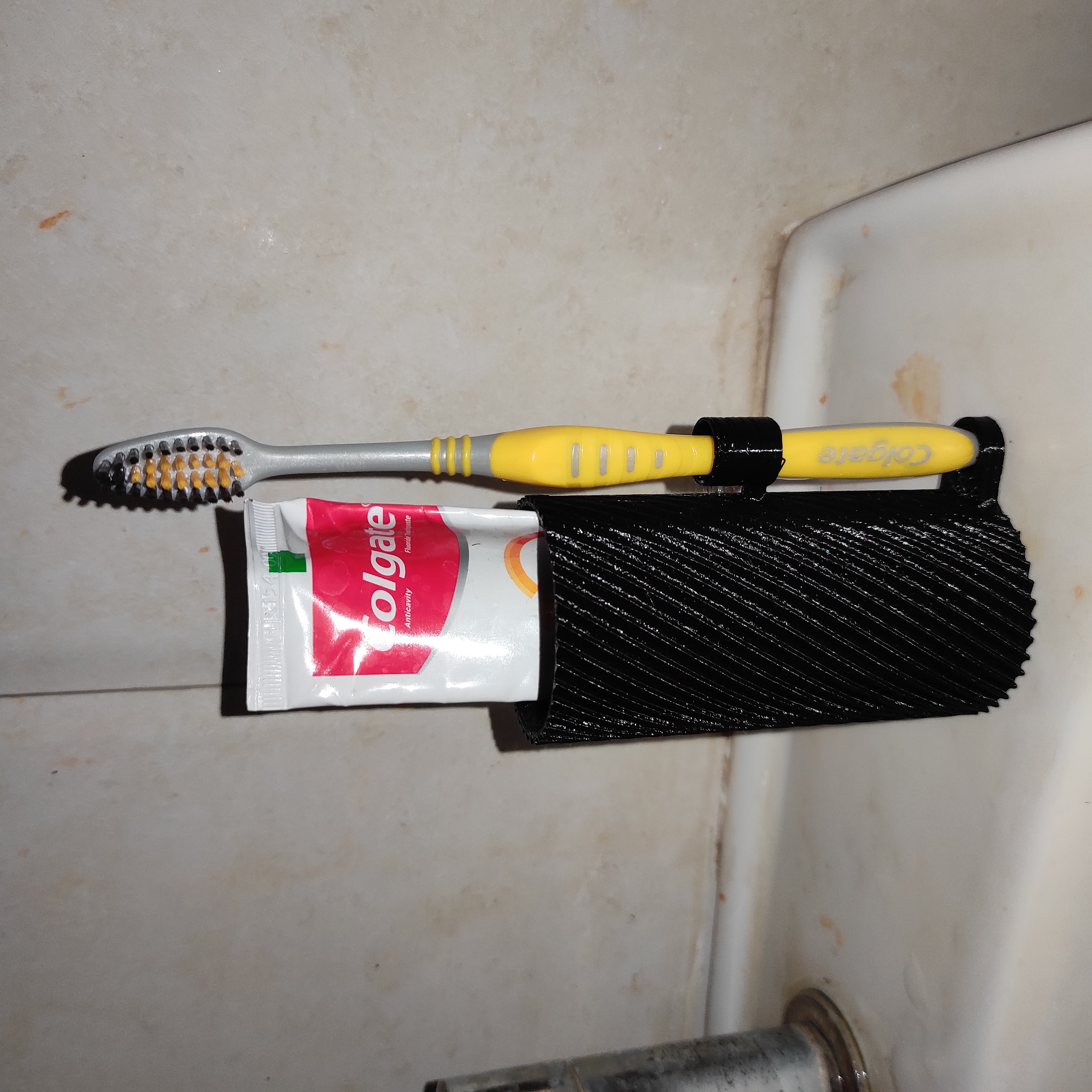 Tooth brush and paste holder by CJ | Download free STL model ...