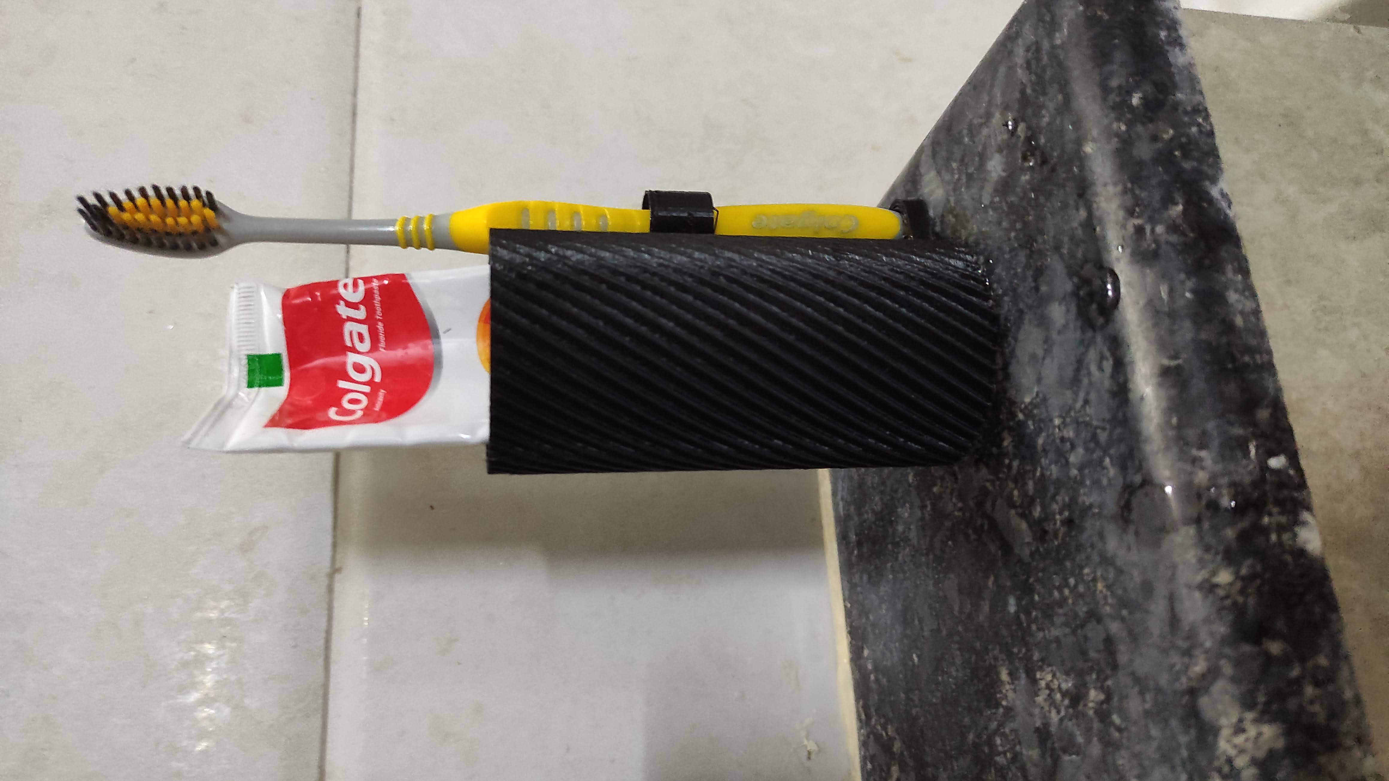 Tooth brush and paste holder by CJ | Download free STL model ...