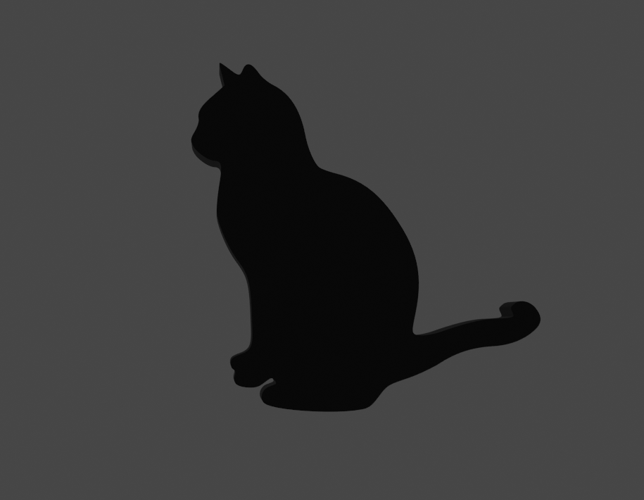 Cat Silhouette 2D Wall art Emboss by Al Cuentar | Download free STL ...
