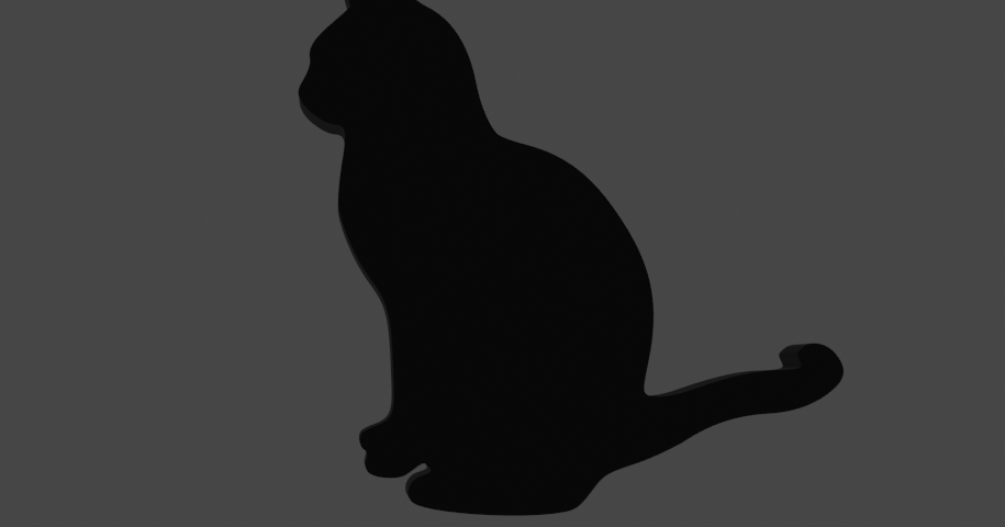 Cat Silhouette 2D Wall art Emboss by Al Cuentar | Download free STL ...