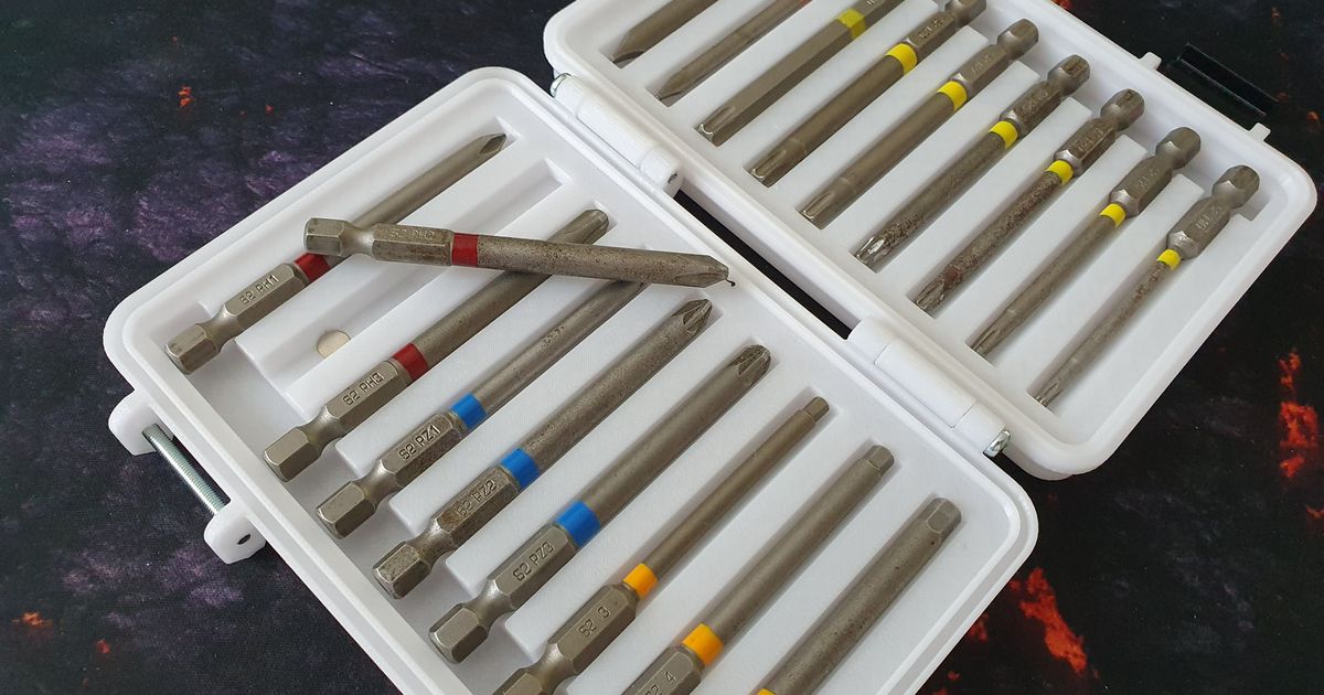 Rugged Bitset Box for 75mm Bits by Hans Schulz | Download free STL model | Printables.com