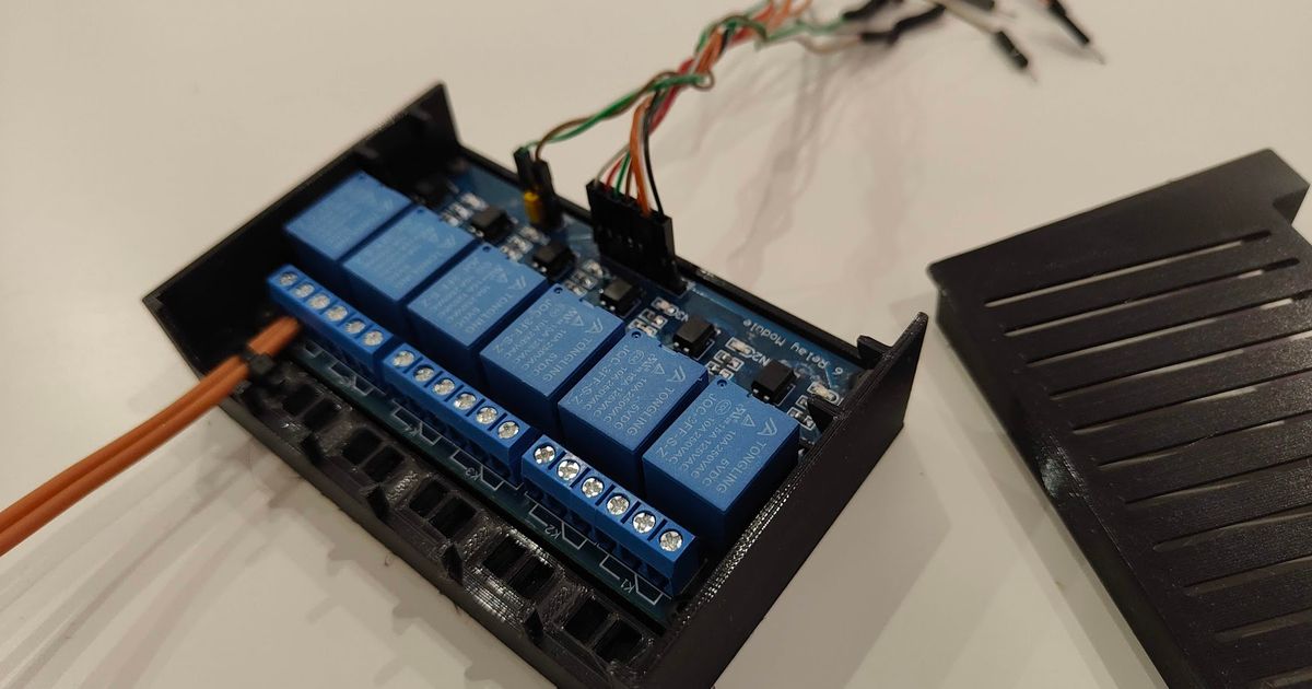 6 Channels Relay Board Case by Lyrkan | Download free STL model ...