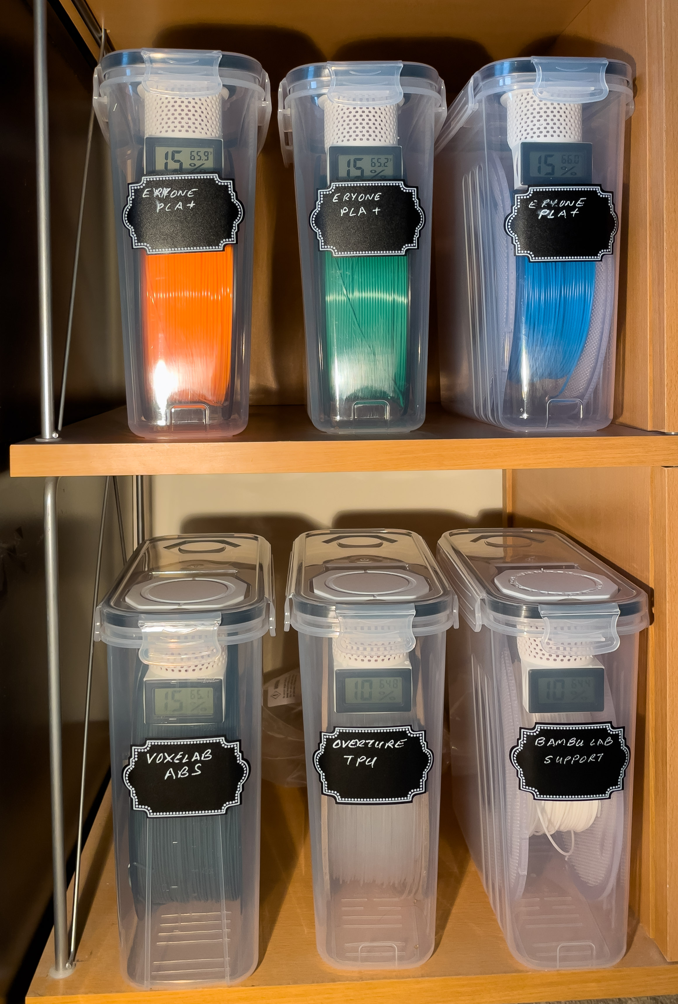 Combined Desiccant Cup / Hygrometer Mount for Filament Dry Box por ...