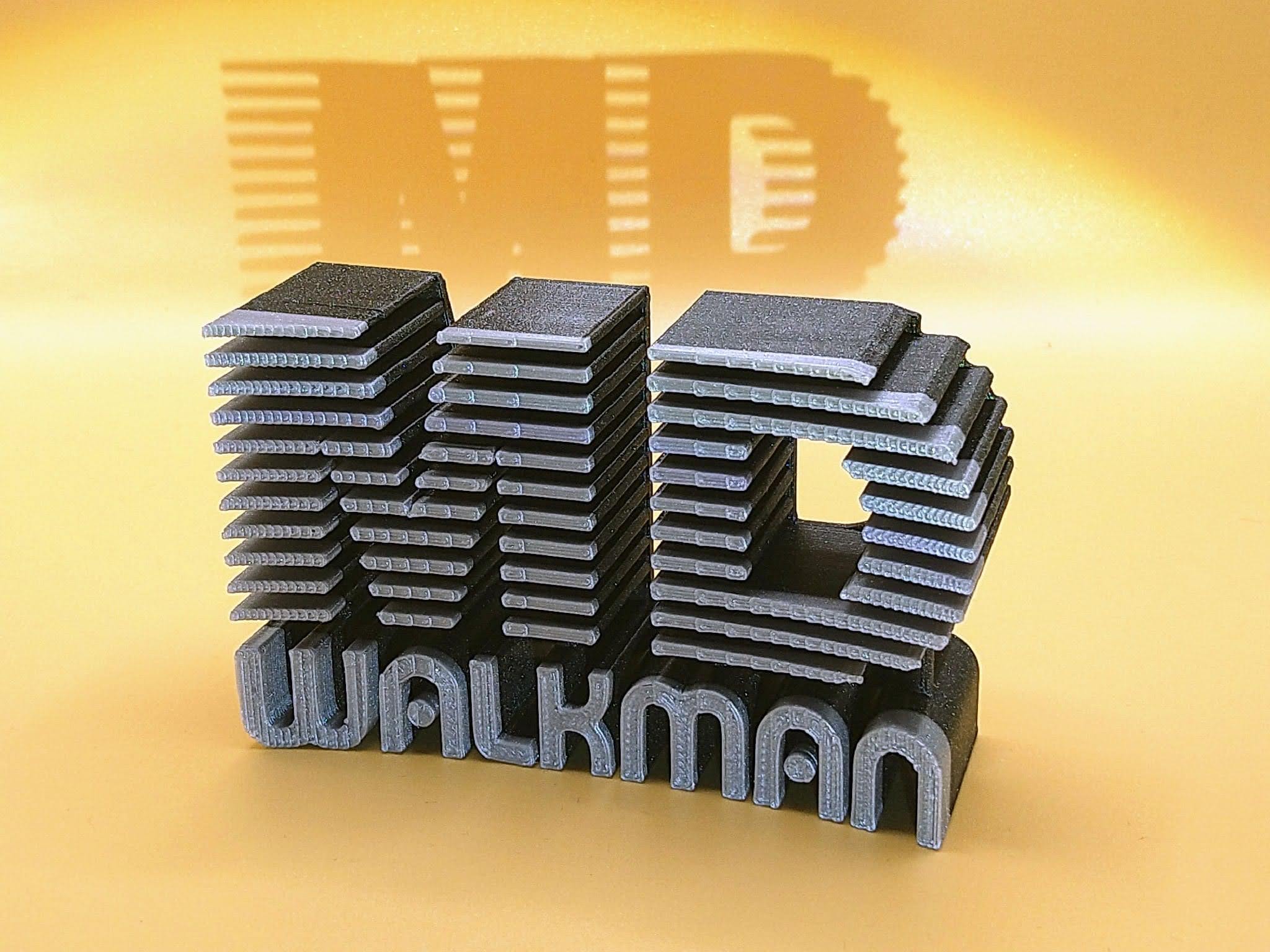 Minidisc Walkman 3d Logo By 3d Print Download Free Stl Model 