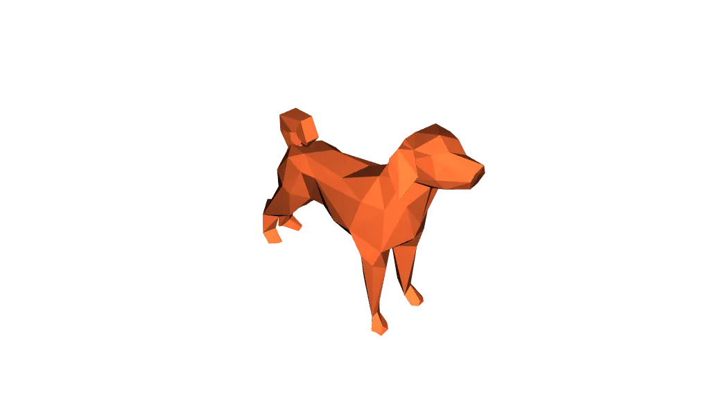 Low Poly Dog curled tail by SemiPolaron | Download free STL model ...