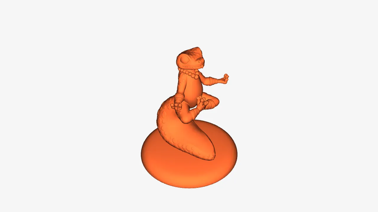 Meditating Lizard by CarlCreates | Download free STL model | Printables.com