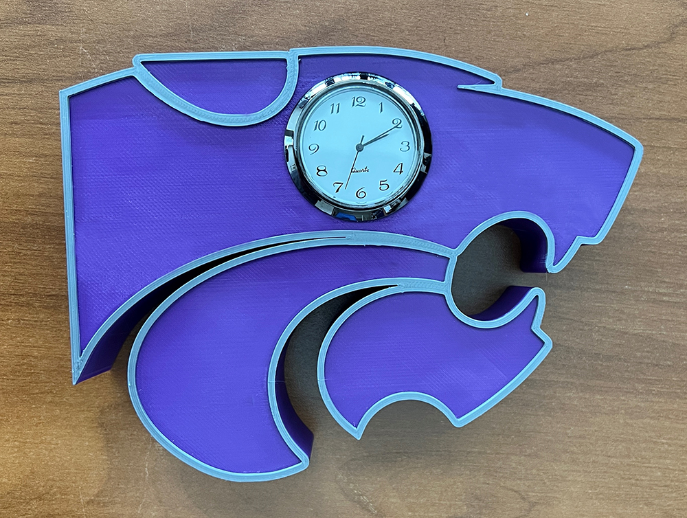 Kansas State University Desktop Clock by ironfan72 | Download free STL ...