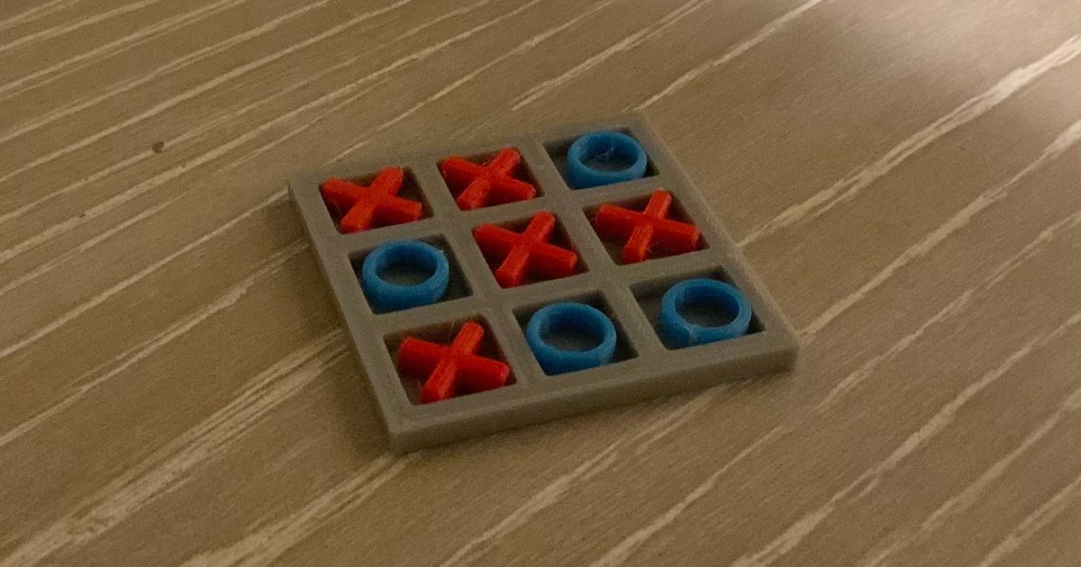 Tic-Tac-Toe (Travel Size) by 3DPrintbles | Download free STL model ...
