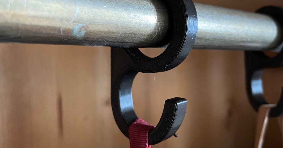 simple wardrobe hook by feetprints | Download free STL model ...