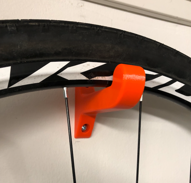 Bike wheel wall hanger / Wall hook by Mark | Download free STL model | Printables.com