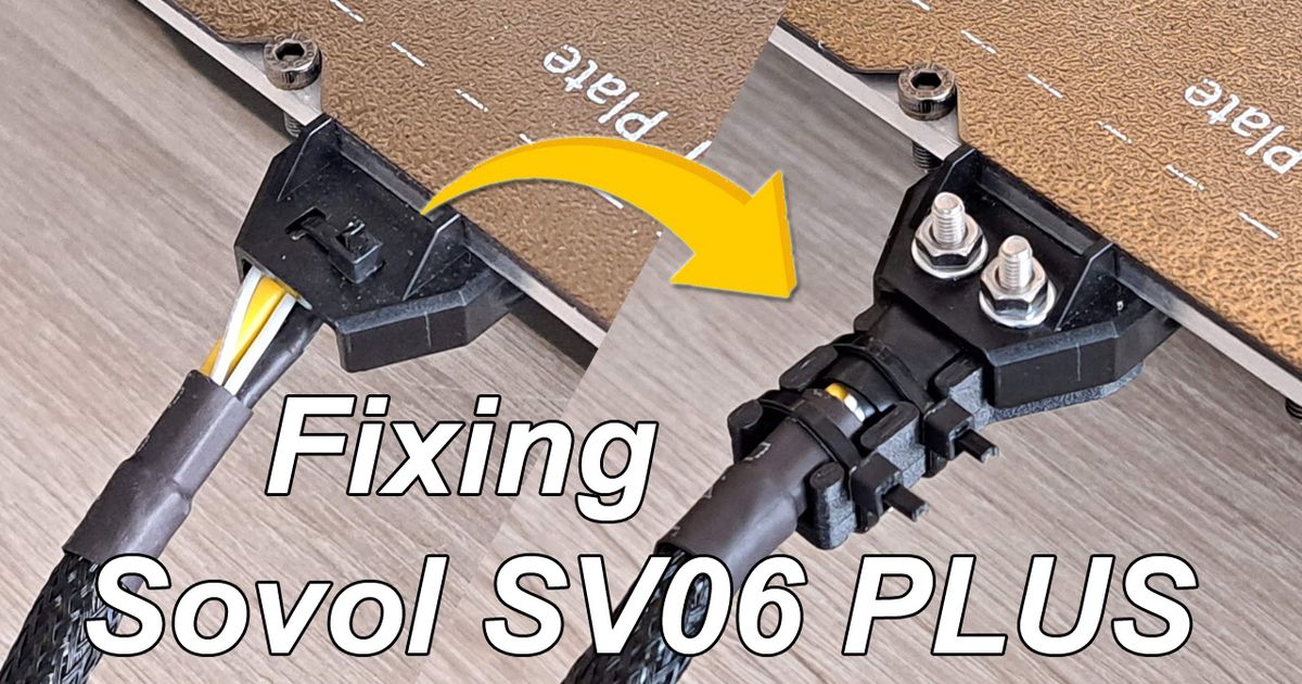 Fixing Sovol SV06 Plus bed cable problem von MyTechFun | Kostenloses ...
